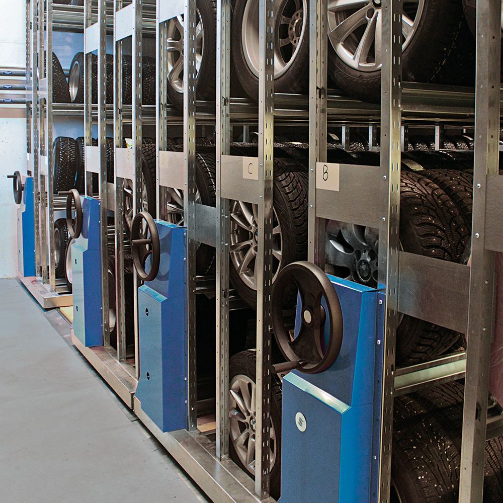 Mobile Tire Rack System | Wheelsystem AB